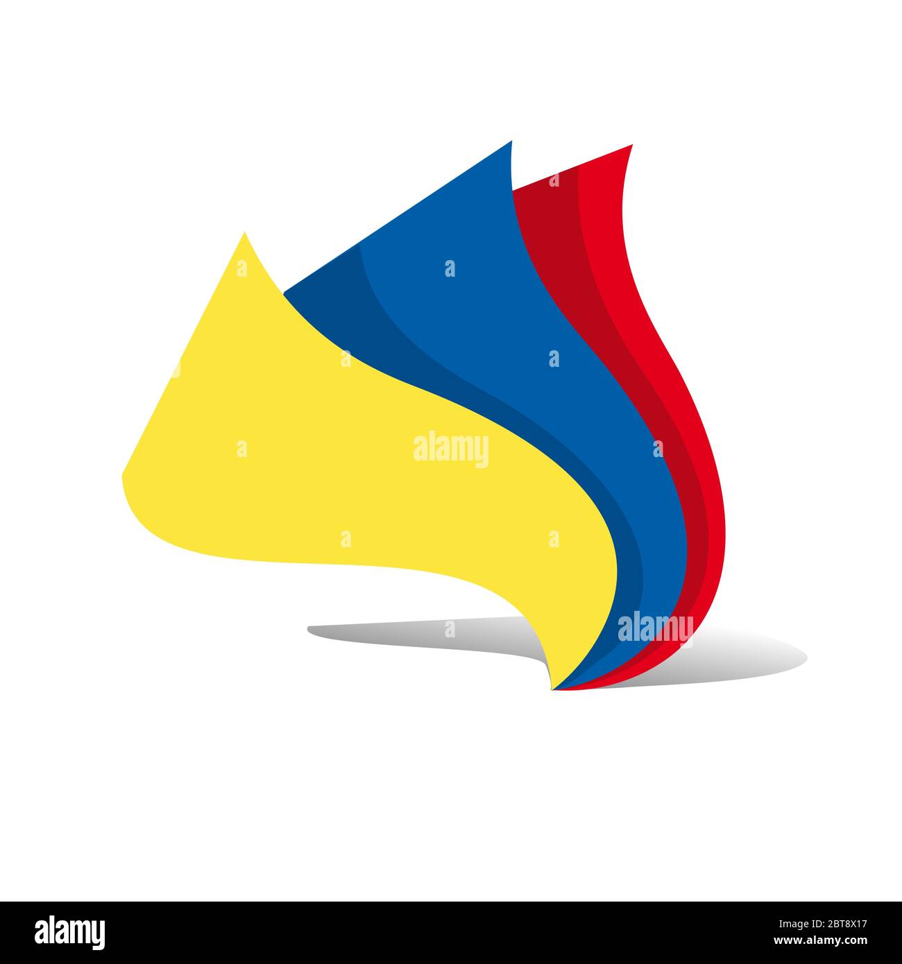 Vector sign Business Abstract Shape in yellow, blue and red Stock ...