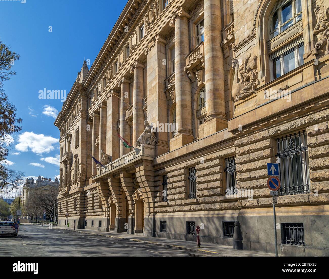 Building of the Hungarian National Bank,( is known as : MNB.) at the ...