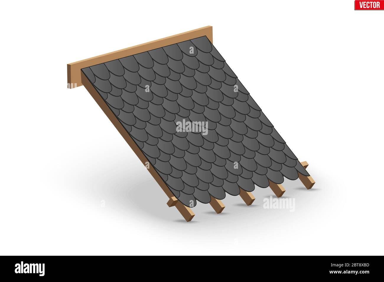 Tile roof covering house Stock Vector Images - Alamy