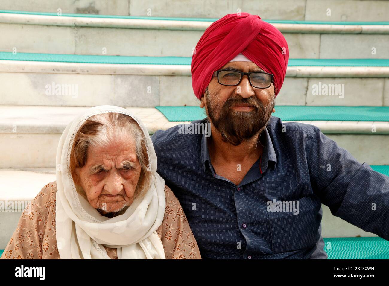 Portrait of a Sikh man, Portrait of Indian Sikh man in turban with ...