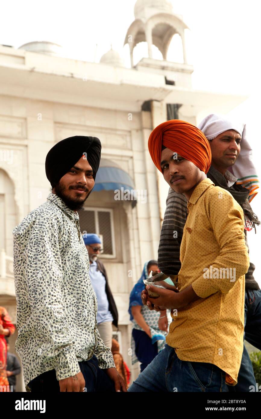 Portrait of a Sikh man, Portrait of Indian Sikh man in turban with ...