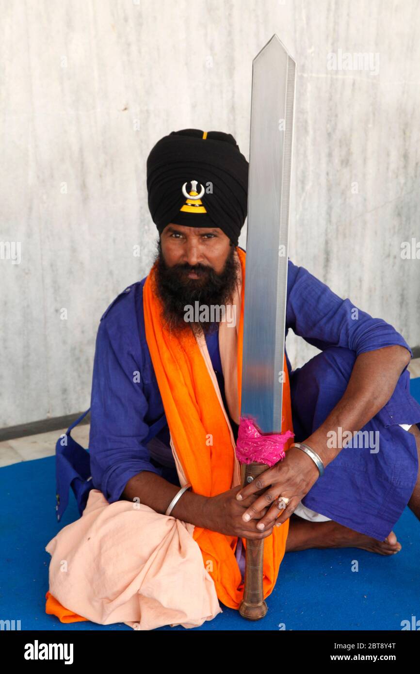 Portrait of a Sikh man, Portrait of Indian Sikh man in turban with ...