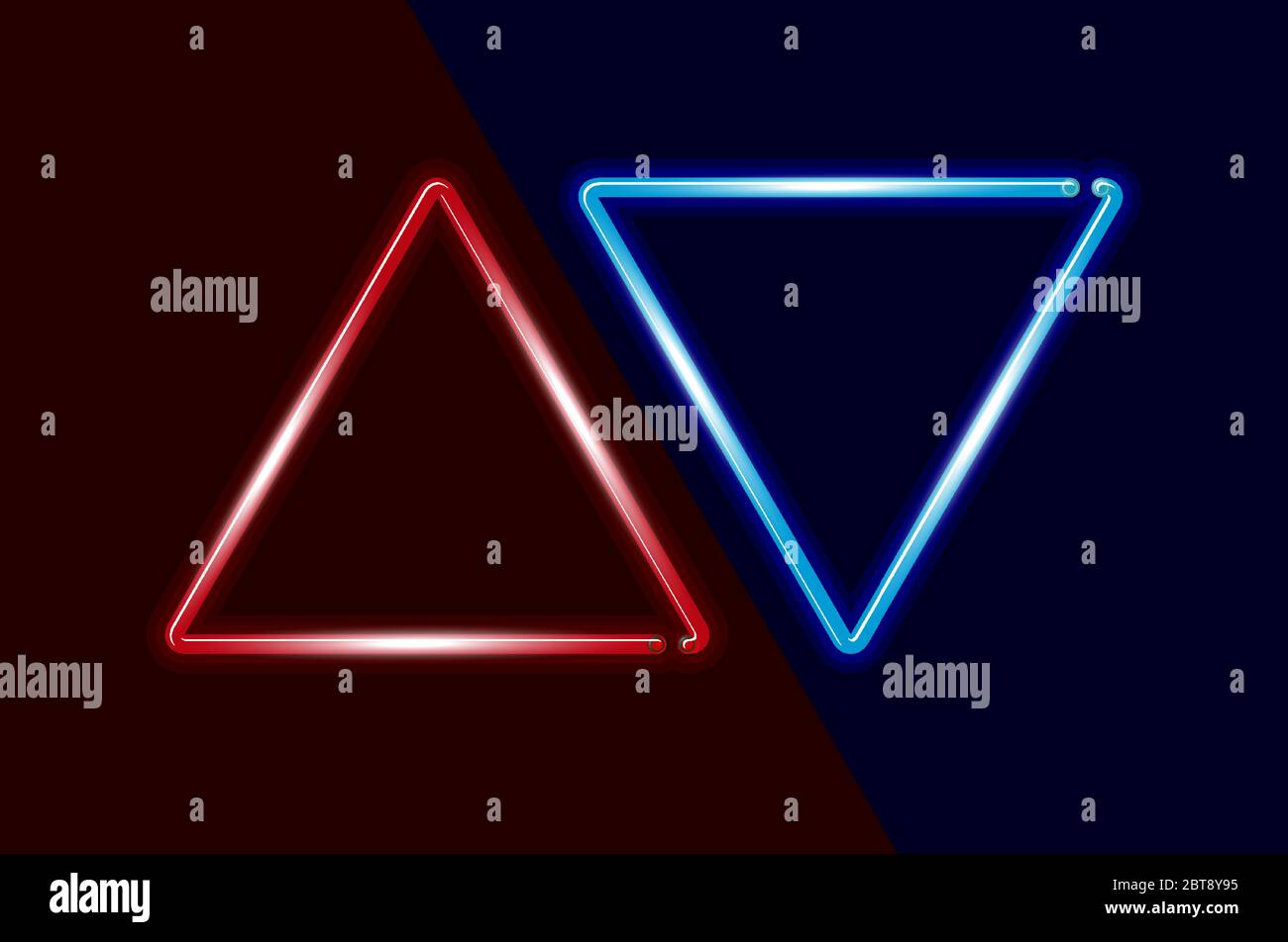 Up and down arrows glowing neon sign or LED strip light on dark ...