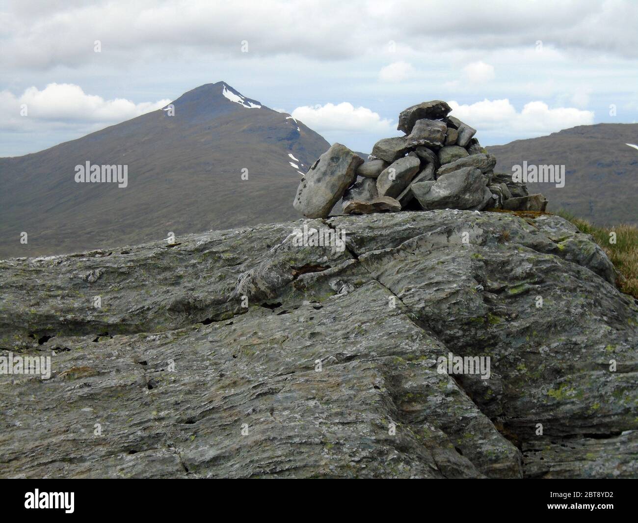 The Scottish Mountain Munro 'Ben Lui' from the Pile of Stones on Summit ...