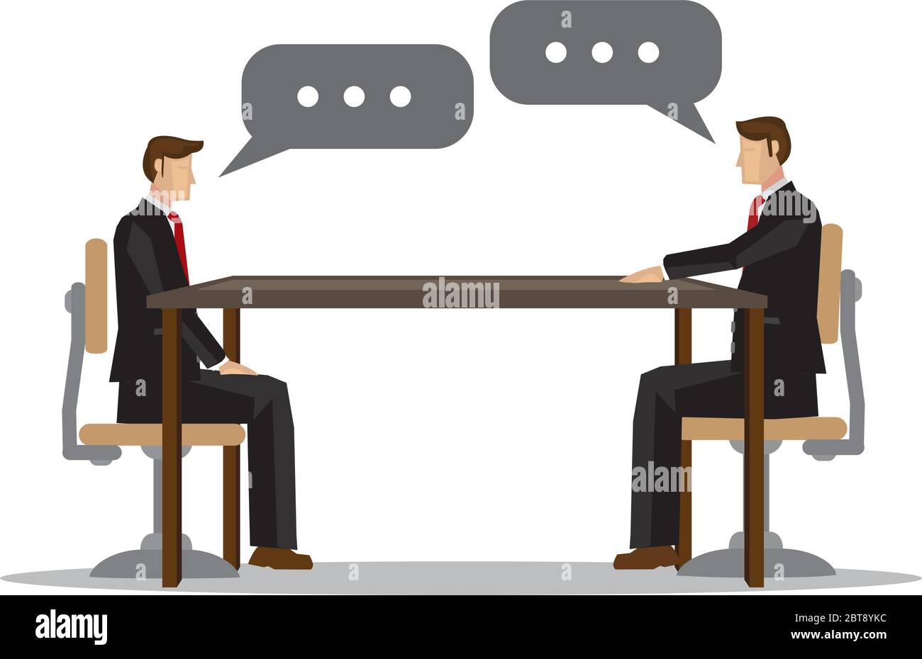 Cartoon Businessman In Team Meeting High Resolution Stock Photography ...