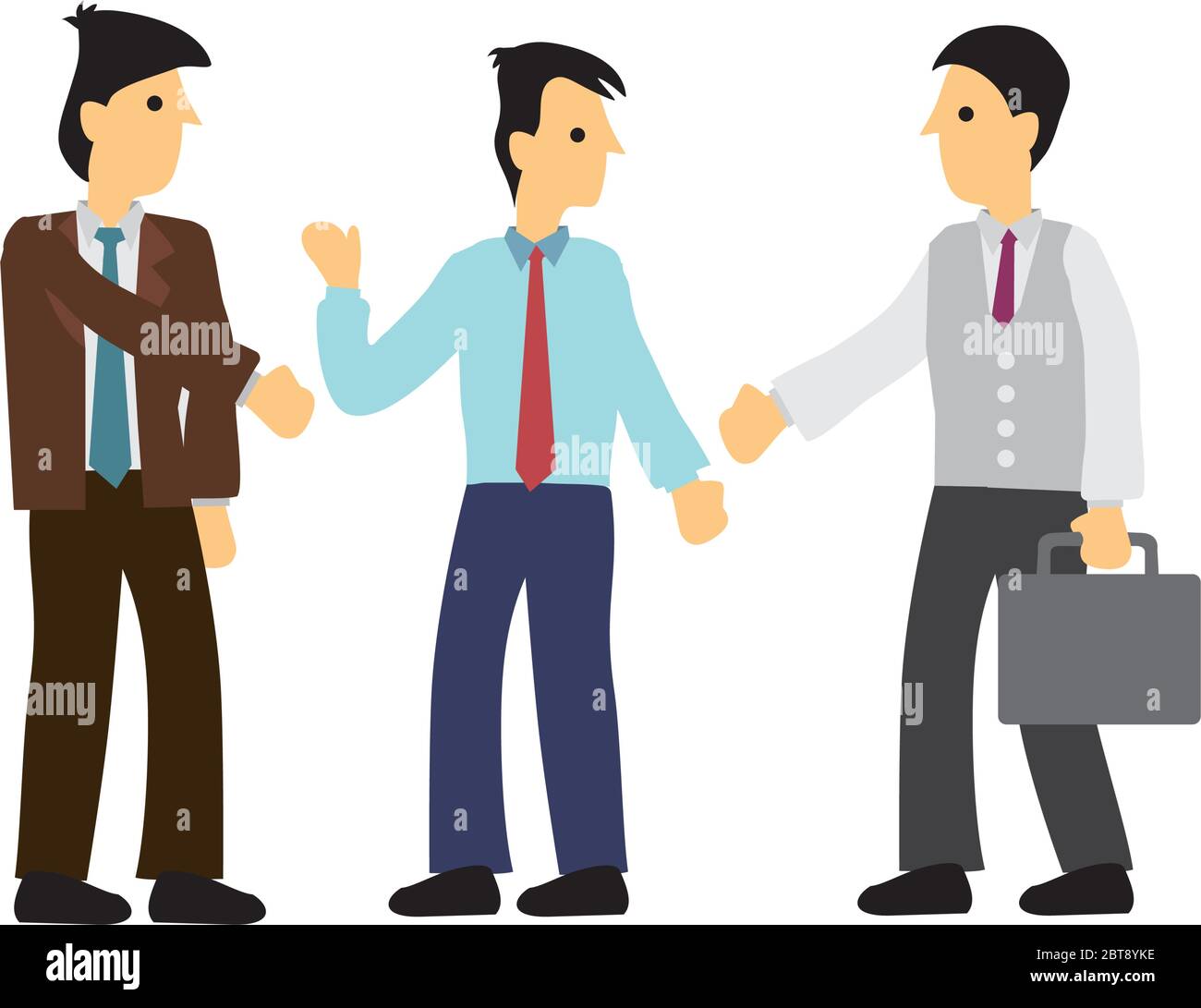 Businessman introduce his business friends. Concept of networking ...