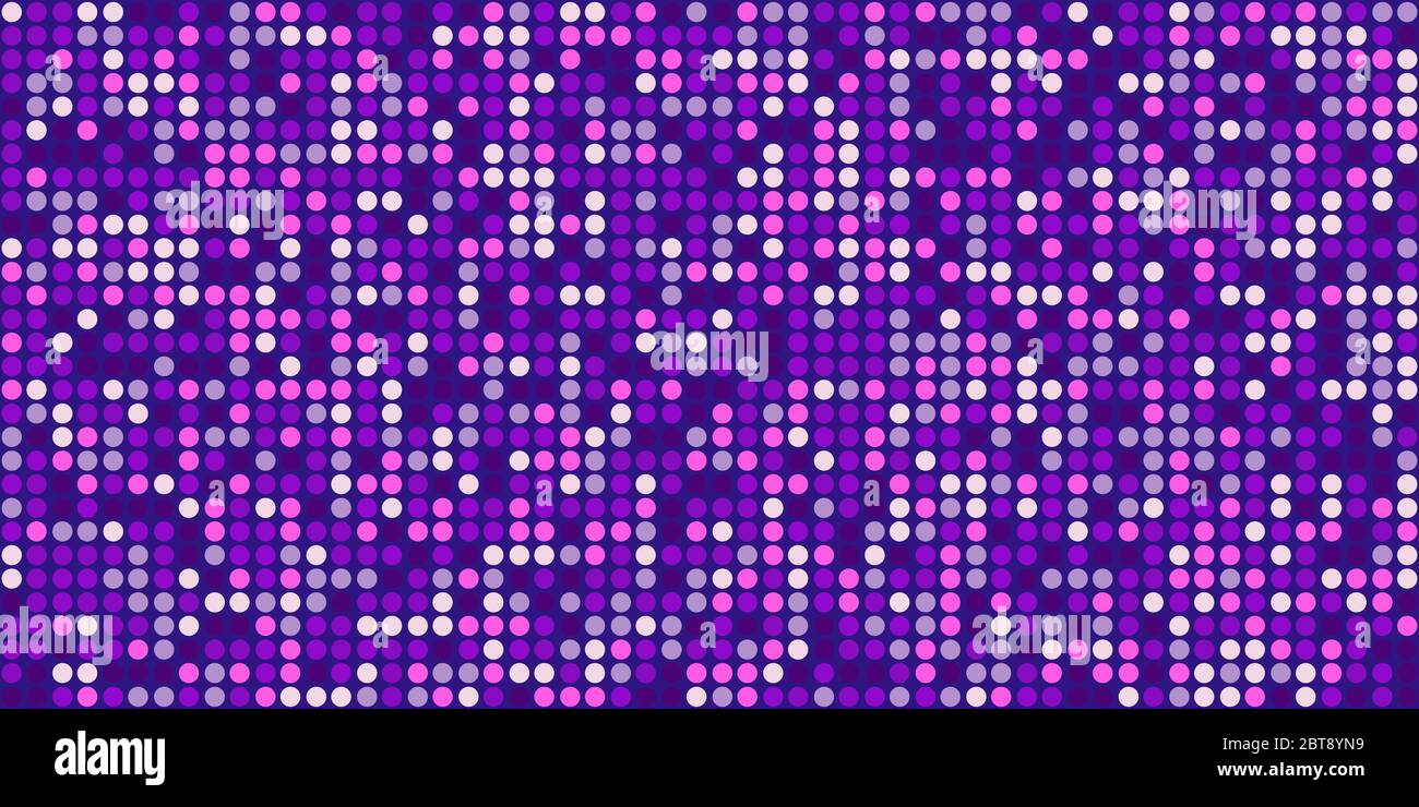 Violet, purple and white circles on blue background. Small circles as ...