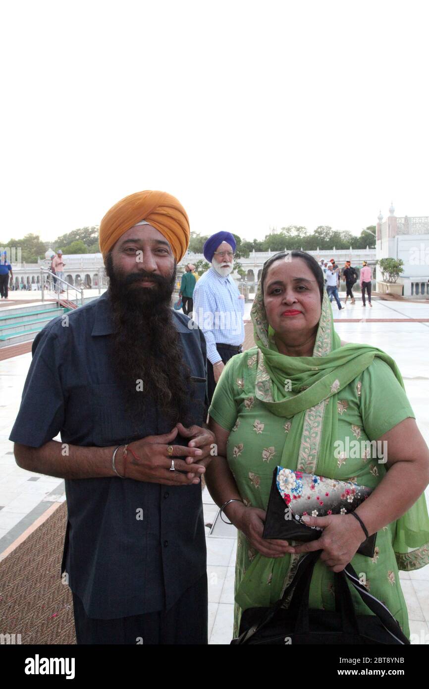 Portrait of a Sikh man, Portrait of Indian Sikh man in turban with ...
