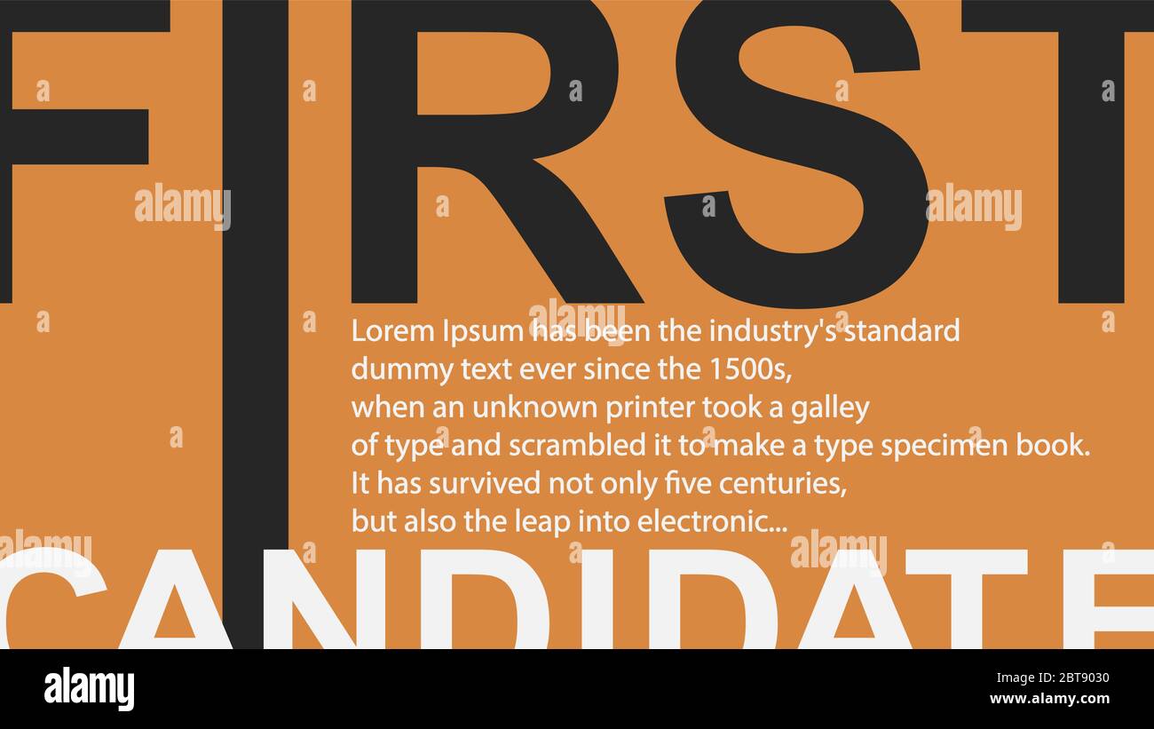 First Candidate - 16x9 editable horizontal background template. Cropped ...