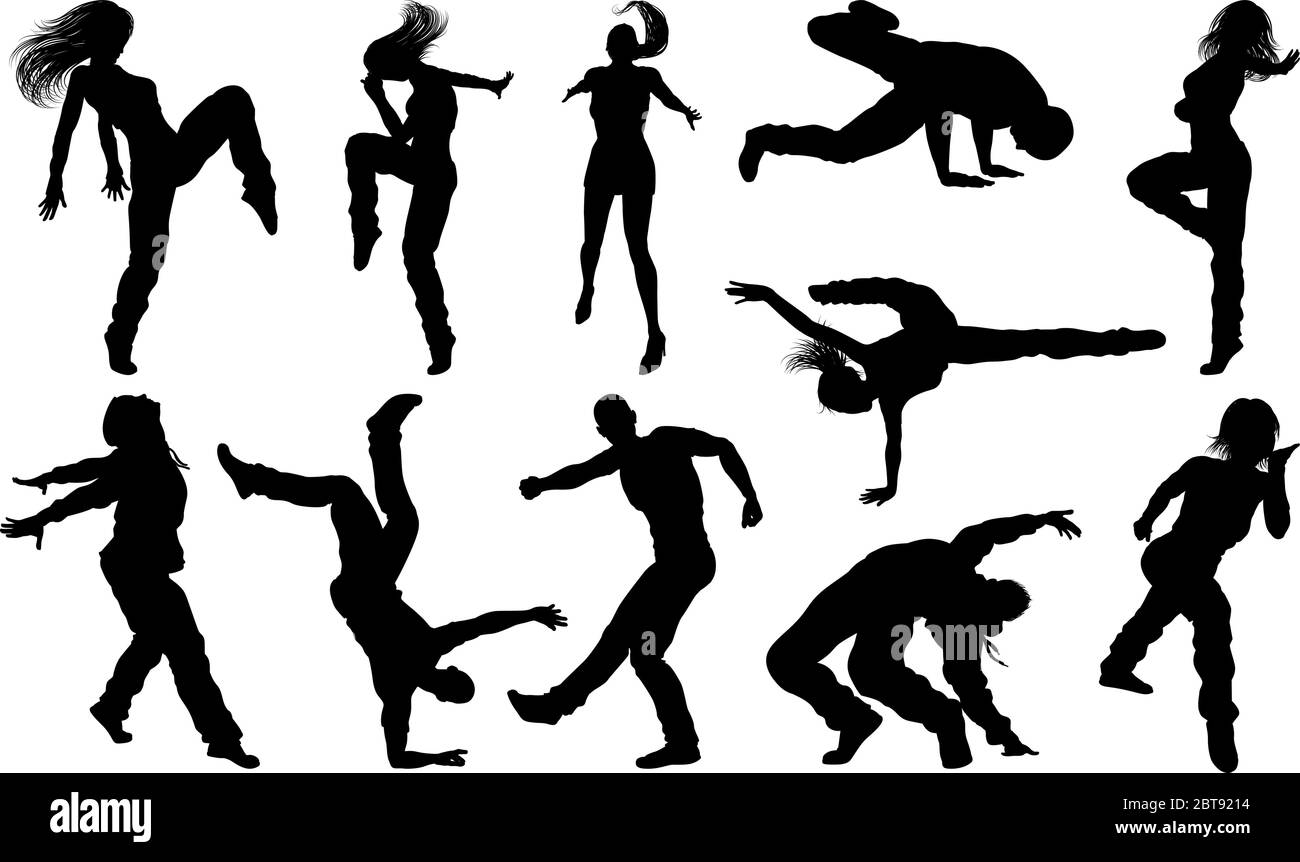 Street Dance Dancer Silhouettes Stock Vector Image & Art - Alamy