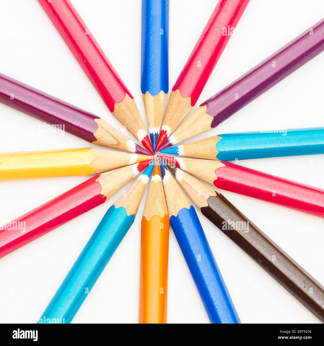 Rainbow pencils hi-res stock photography and images - Alamy
