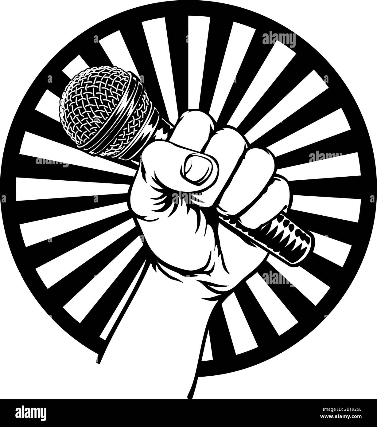 Hand holding white sign Black and White Stock Photos & Images - Alamy