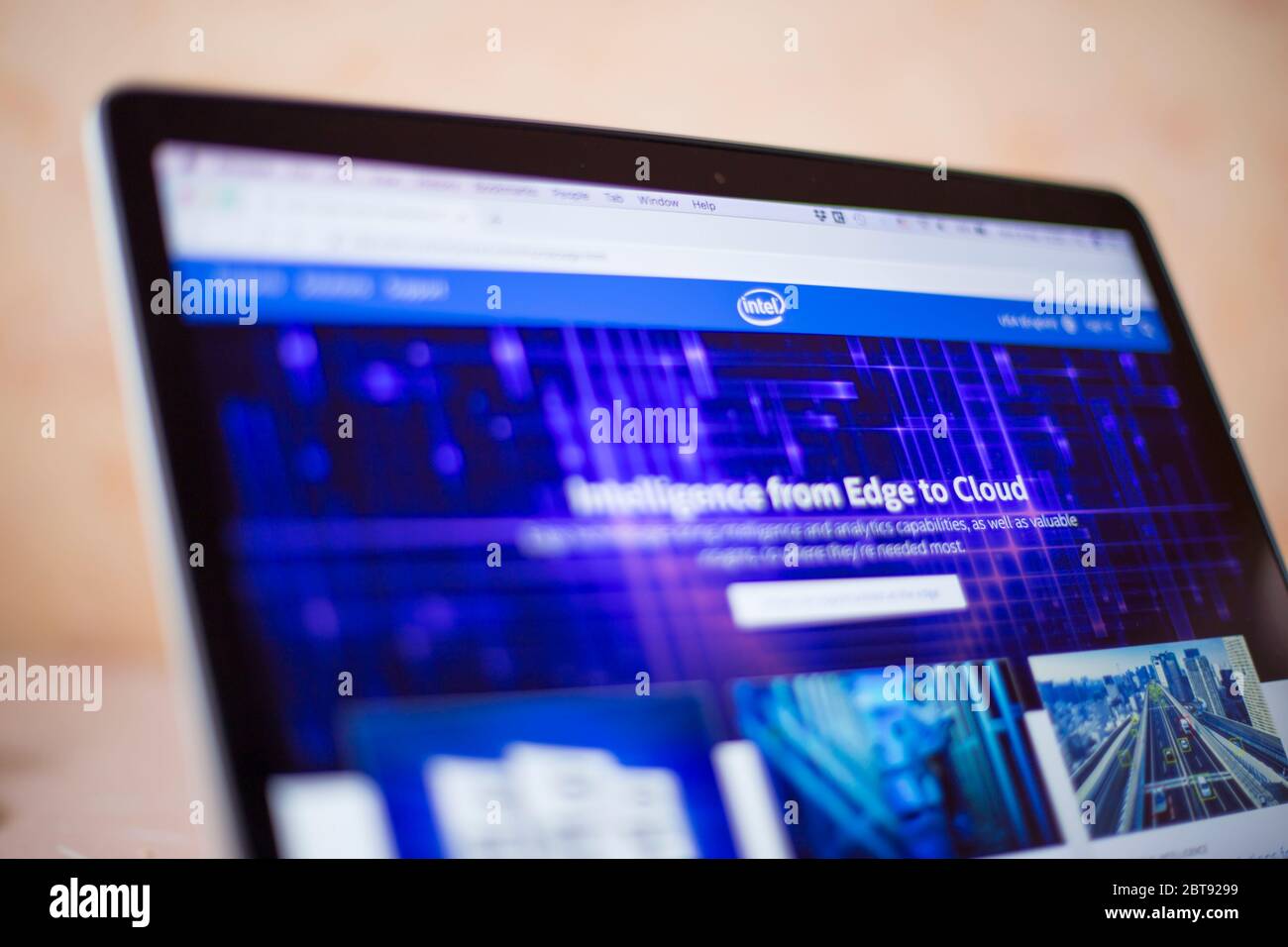 Intel web site on computer screen Stock Photo - Alamy