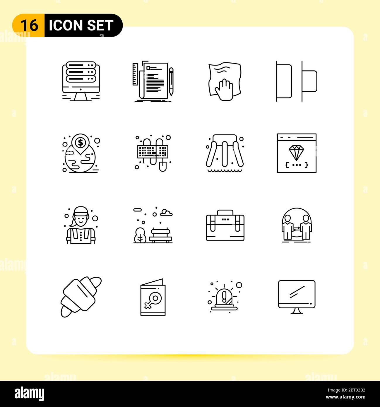 Worker rub Stock Vector Images - Alamy