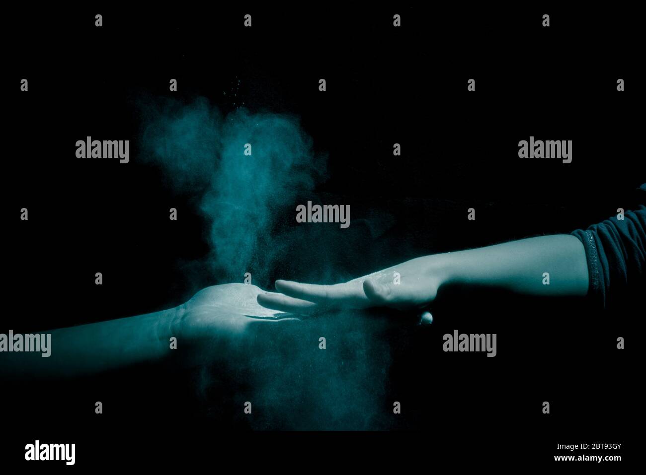 Concept of coronavirus germs passing between people in visible ...