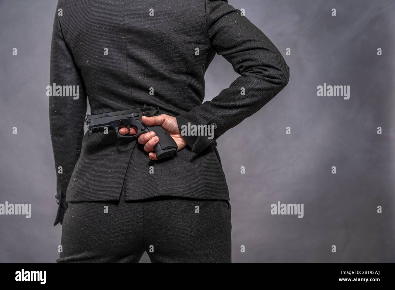 Back action shot gun hi-res stock photography and images - Alamy