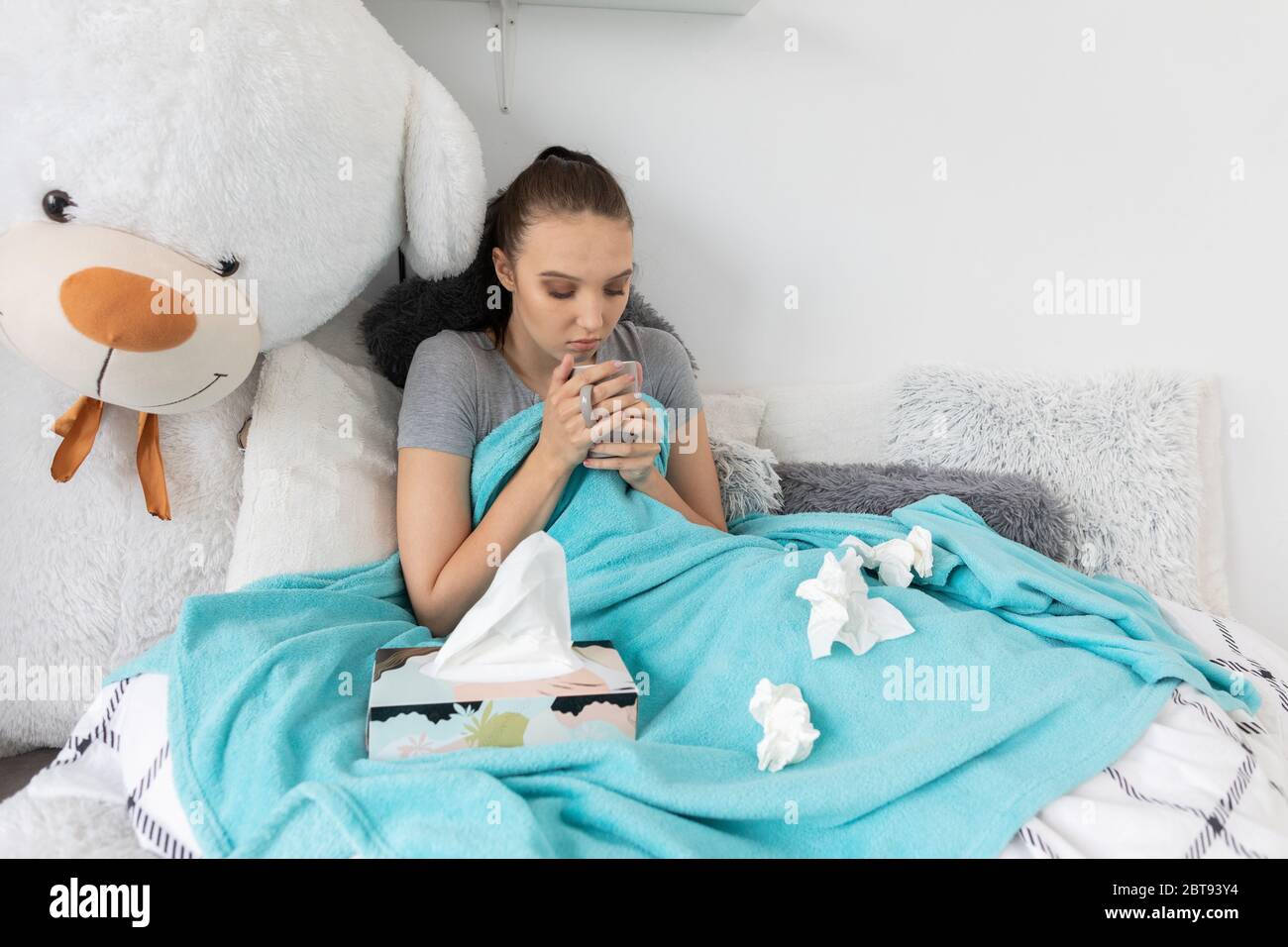 The young girl drinks a special hot infusion of herbs to return to full ...