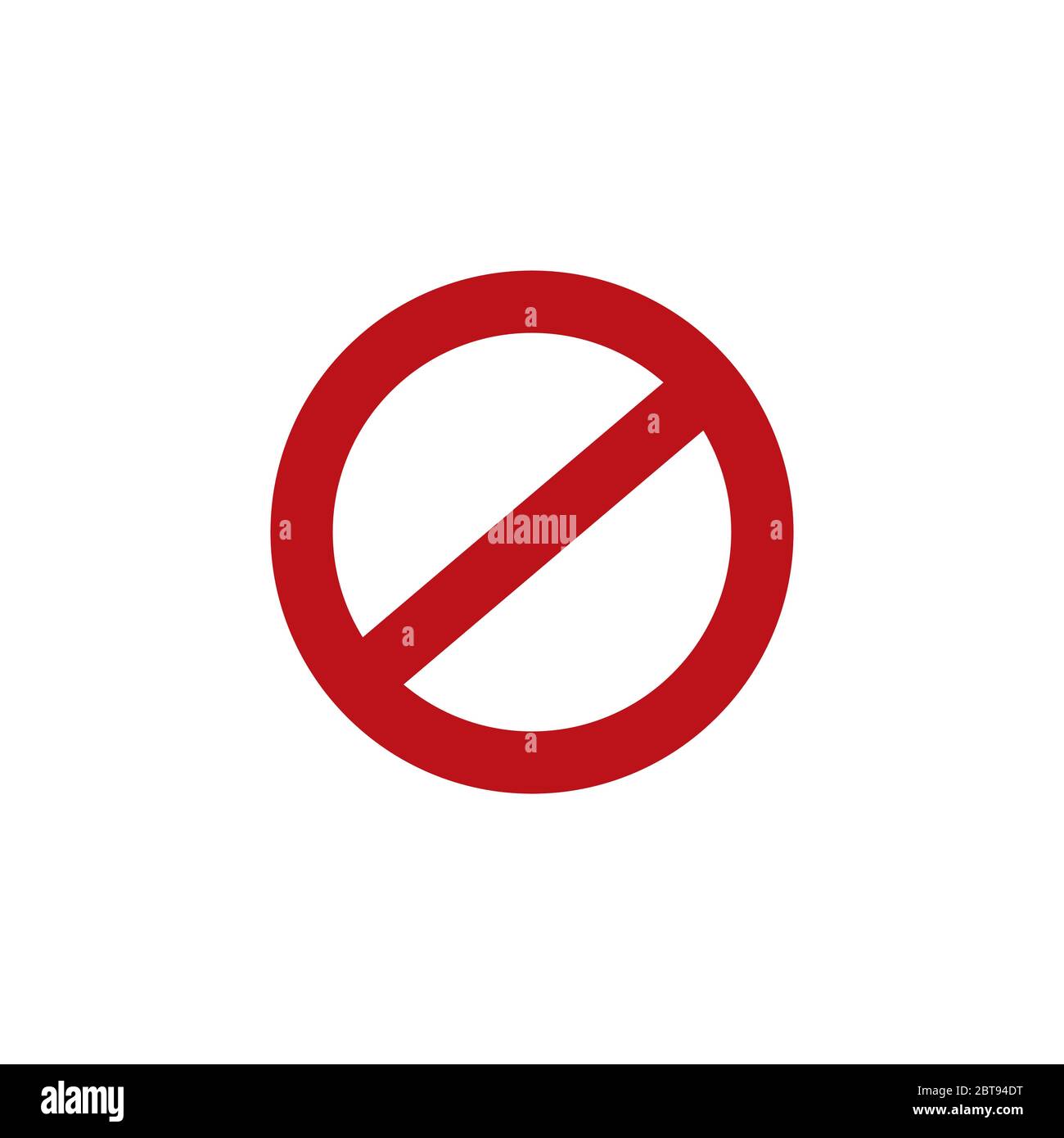 Empty Ban Sign. not allowed sign. Prohibited forbidden restrict mark ...