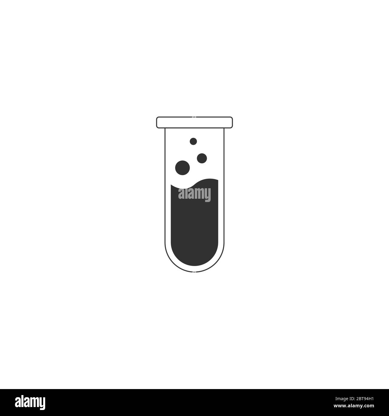 Test tube icon. Flat Chemical test tube icon. Chemical lab equipment ...
