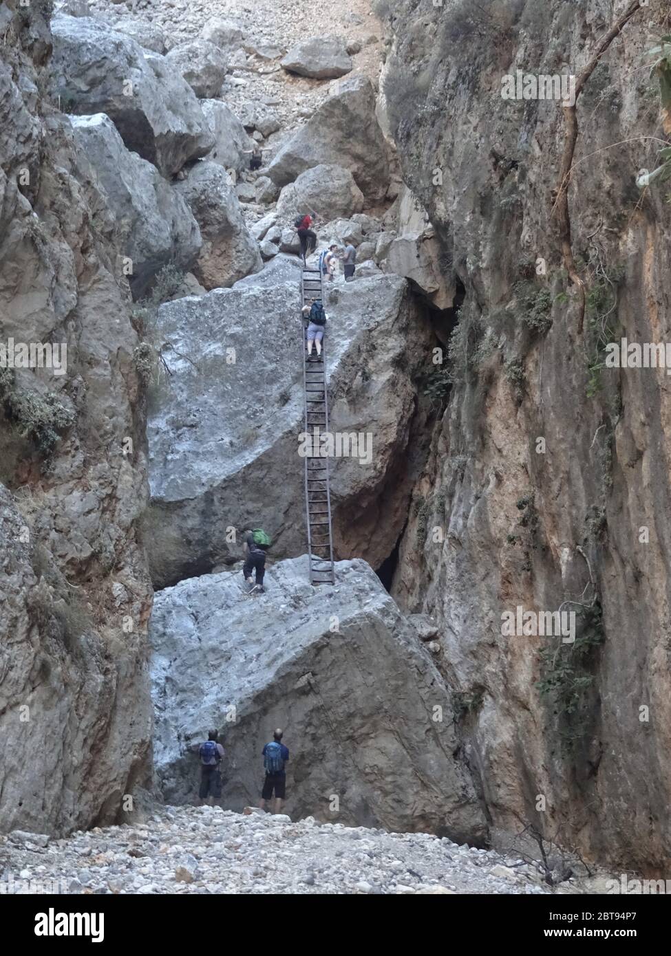 Crete gorge walk Stock Photo - Alamy