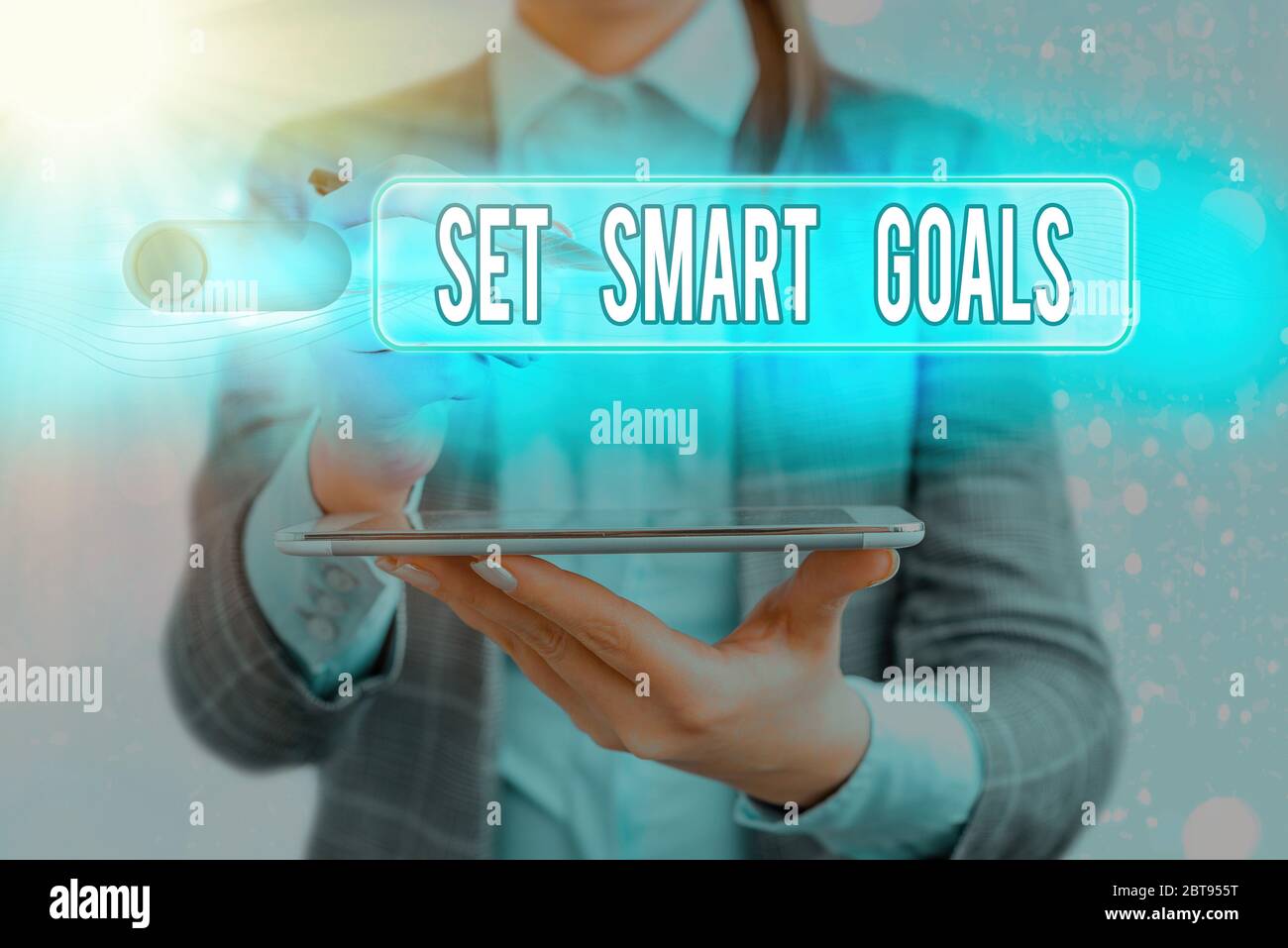 Handwriting text writing Set Smart Goals. Conceptual photo giving ...