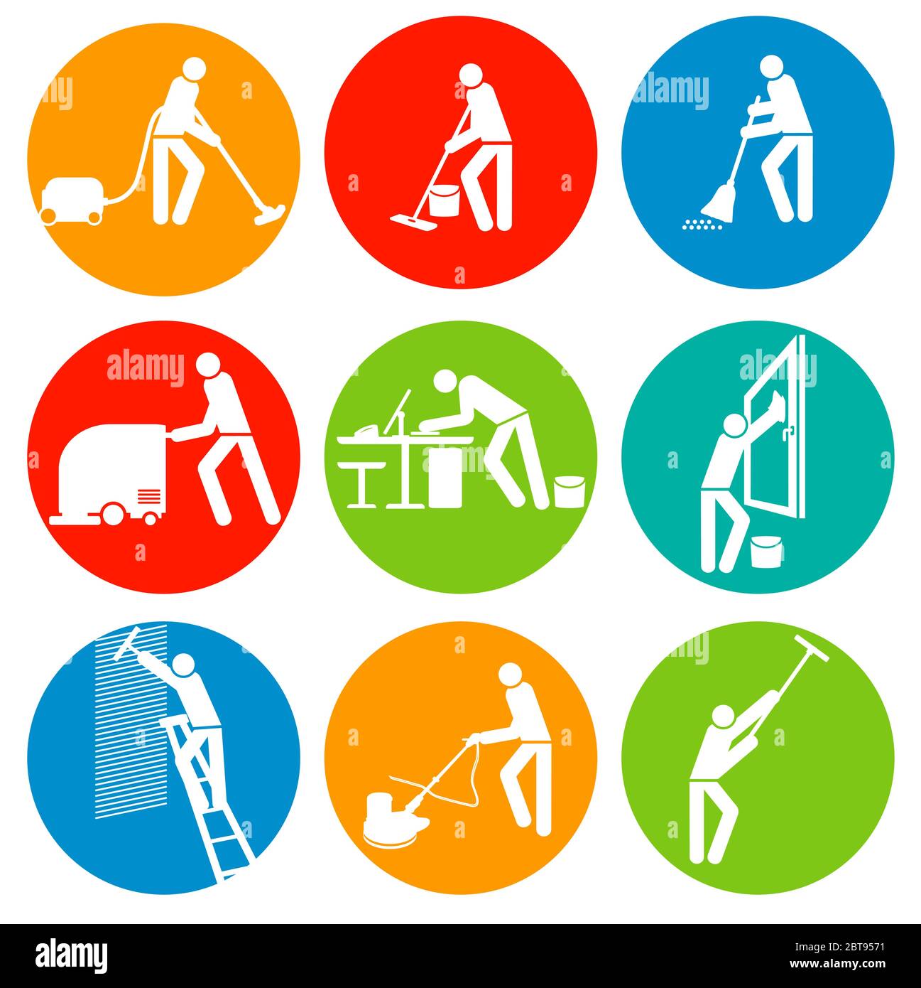 Cleaning service or housekeeping Cut Out Stock Images & Pictures - Alamy