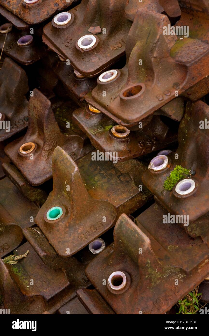 Railway Sleeper Clamps, Highlands, Scotland Stock Photo - Alamy