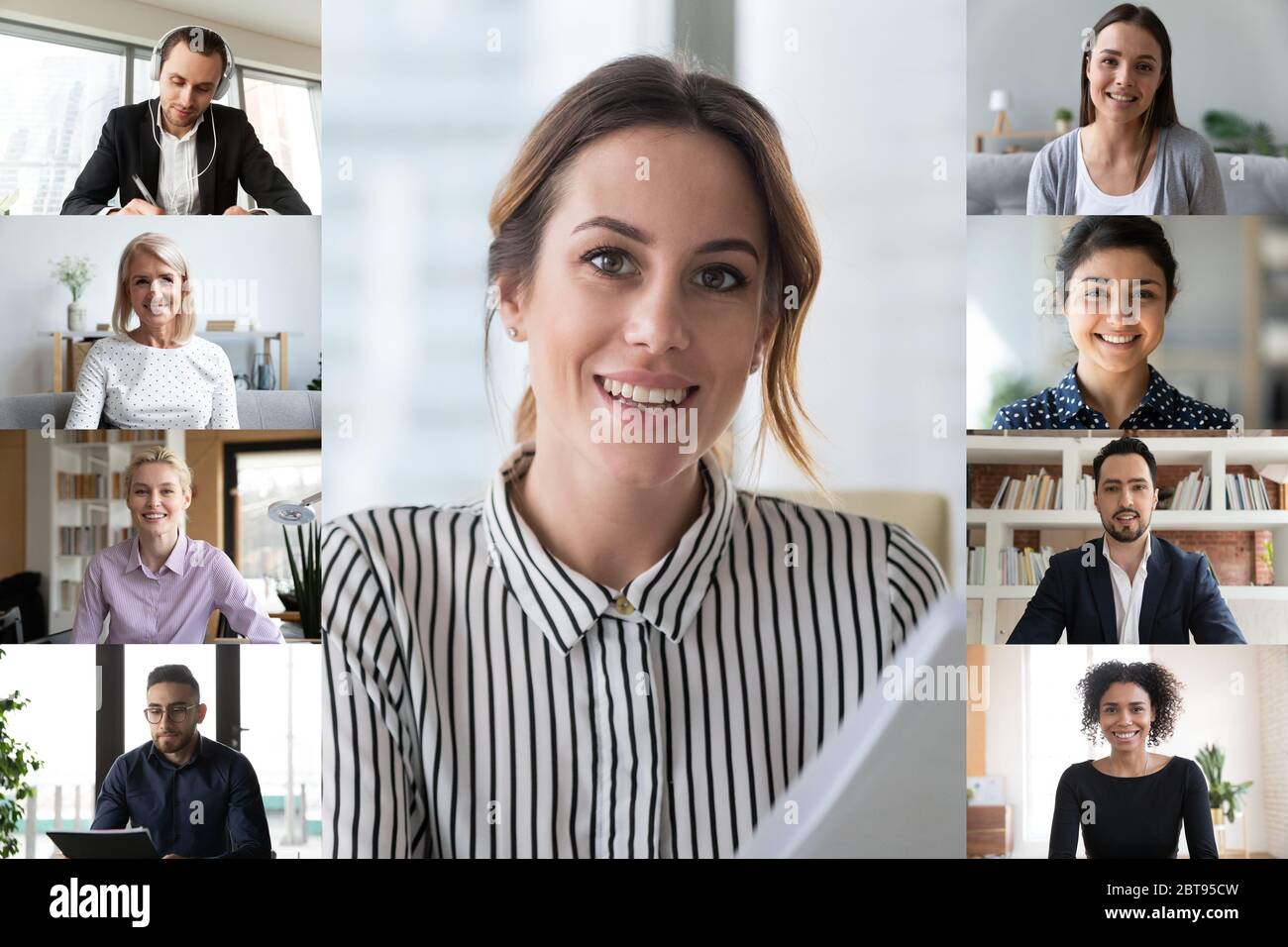 Team video call hi-res stock photography and images - Alamy