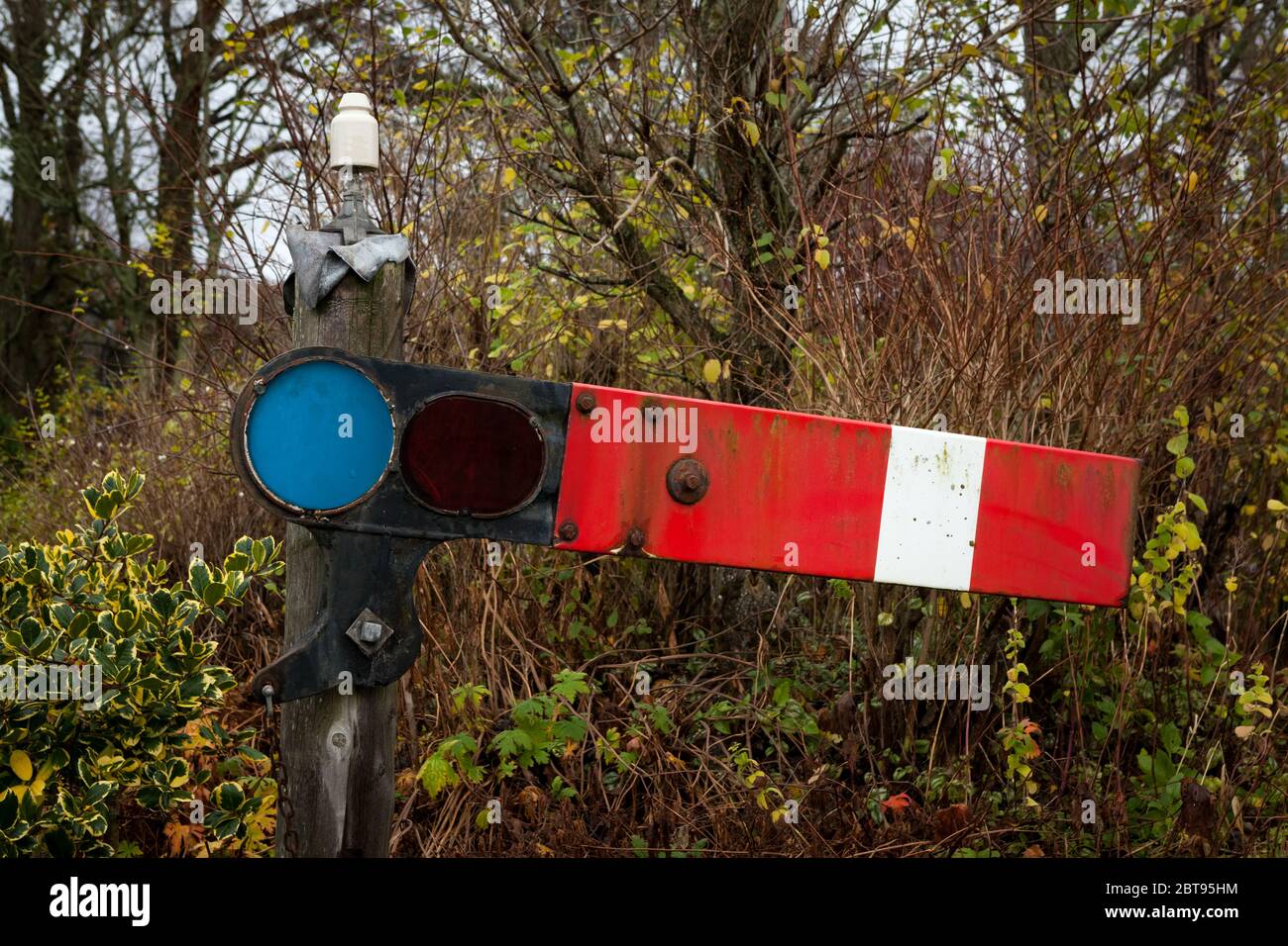 Disused Railway Signal, Highlands, Scotland Stock Photo - Alamy