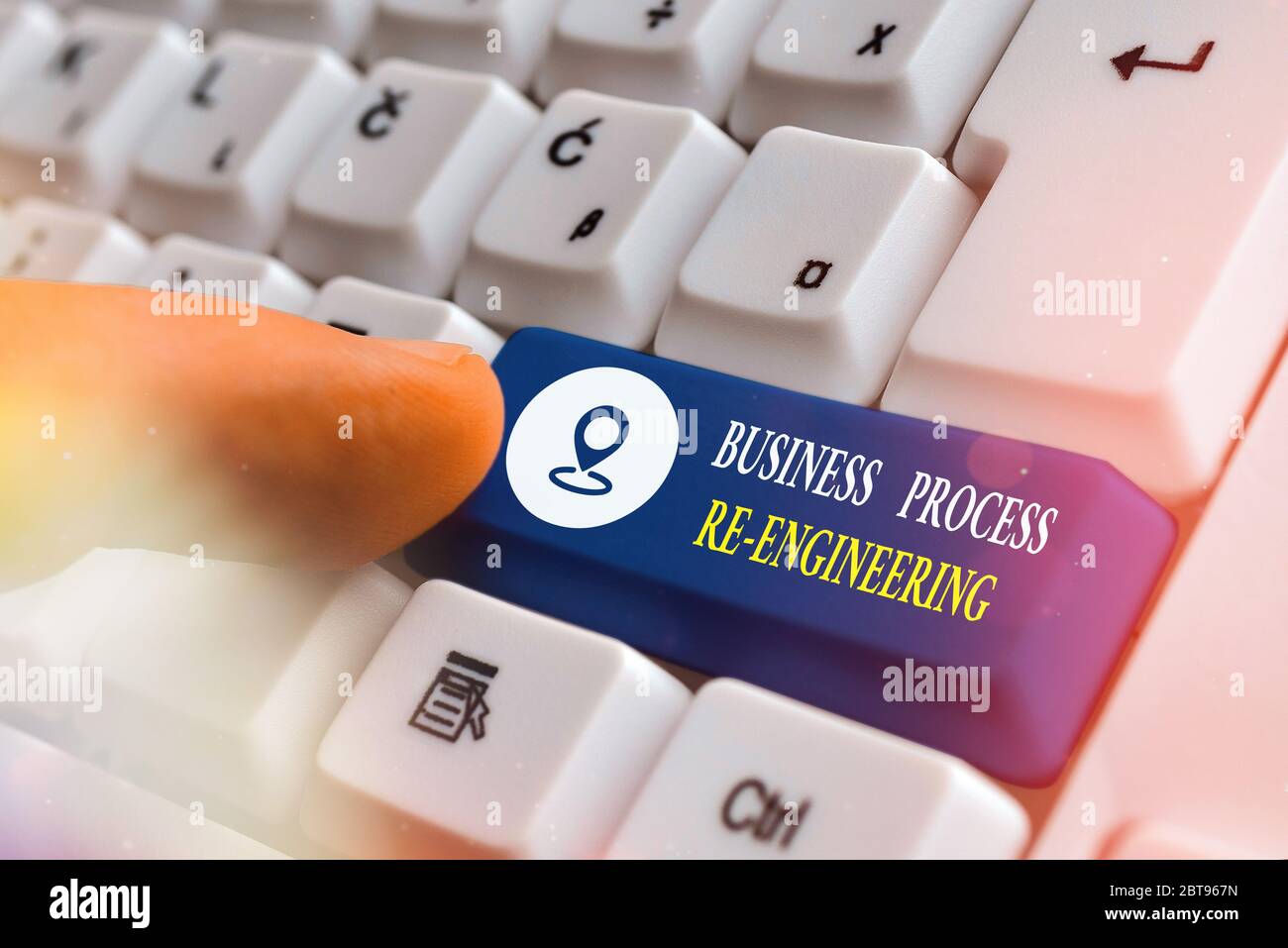 Handwriting text Business Process Re Engineering. Conceptual photo the ...