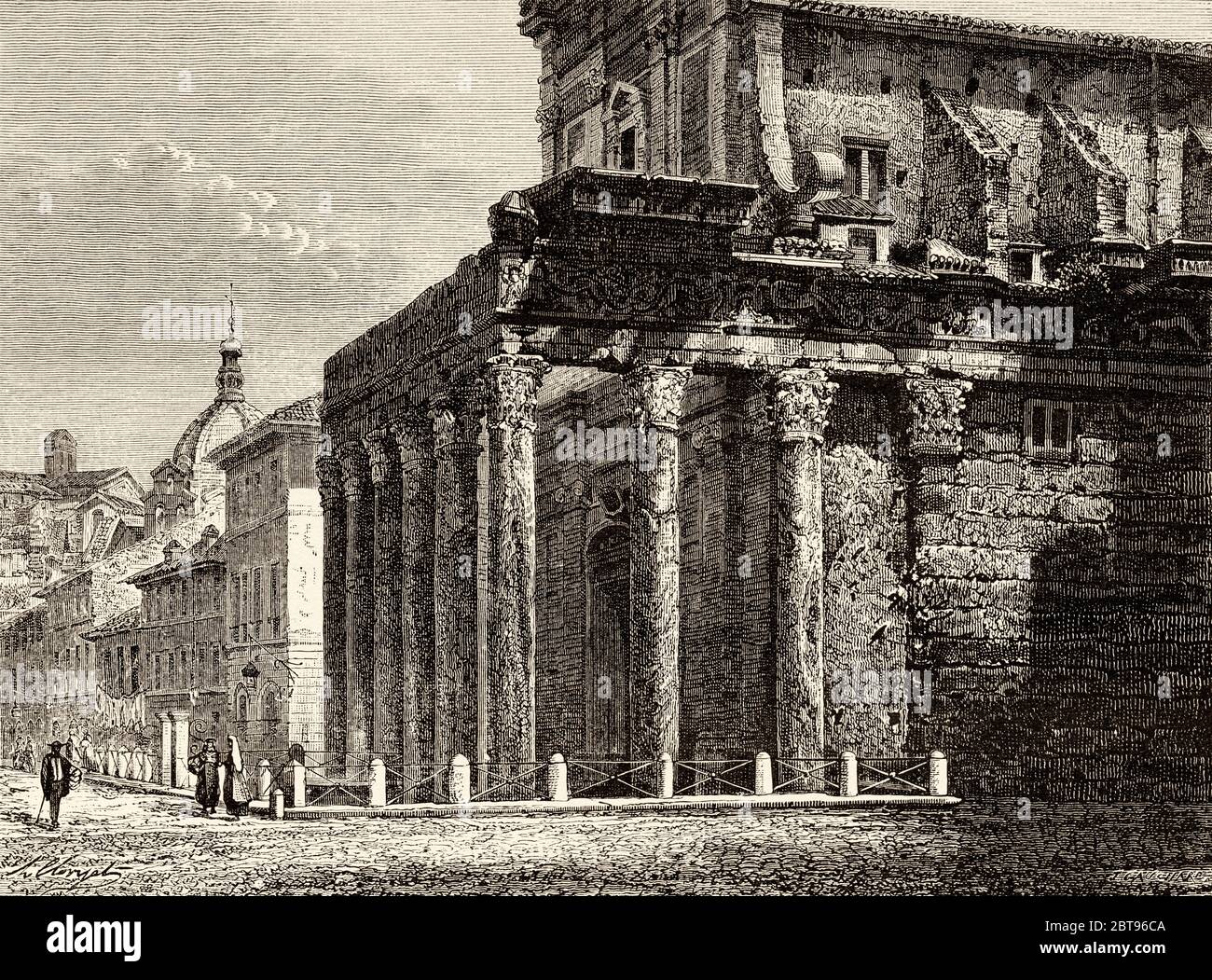 Temple of Antoninus and Faustina, Rome. Italy, Europe. Trip to Rome by ...