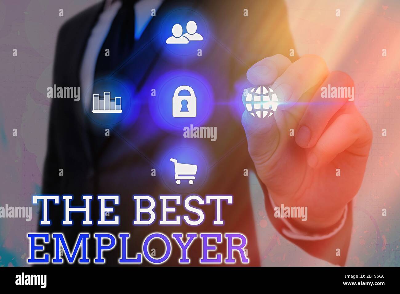 Writing note showing The Best Employer. Business concept for created ...