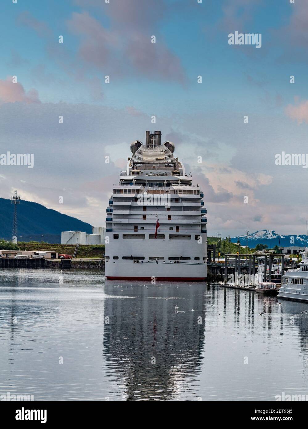 Cruise Ship in Alaska from Rear Stock Photo - Alamy