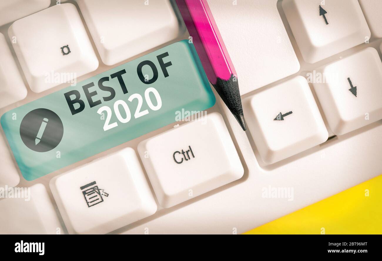 Conceptual hand writing showing Best Of 2020. Concept meaning great and ...