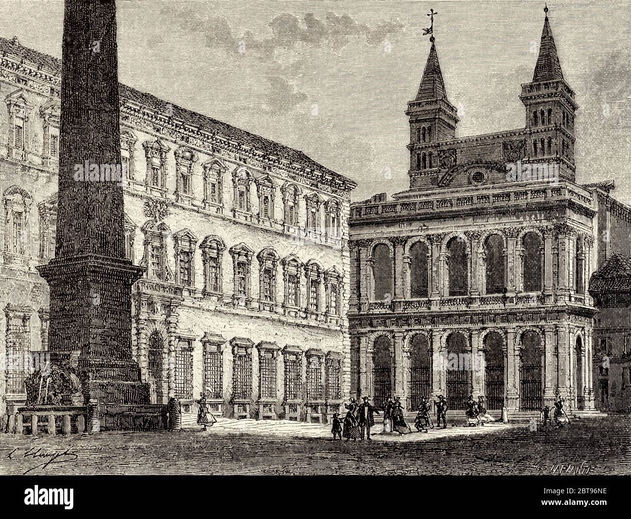 Square of St John Lateran, Rome. Italy, Europe. Trip to Rome by Francis ...