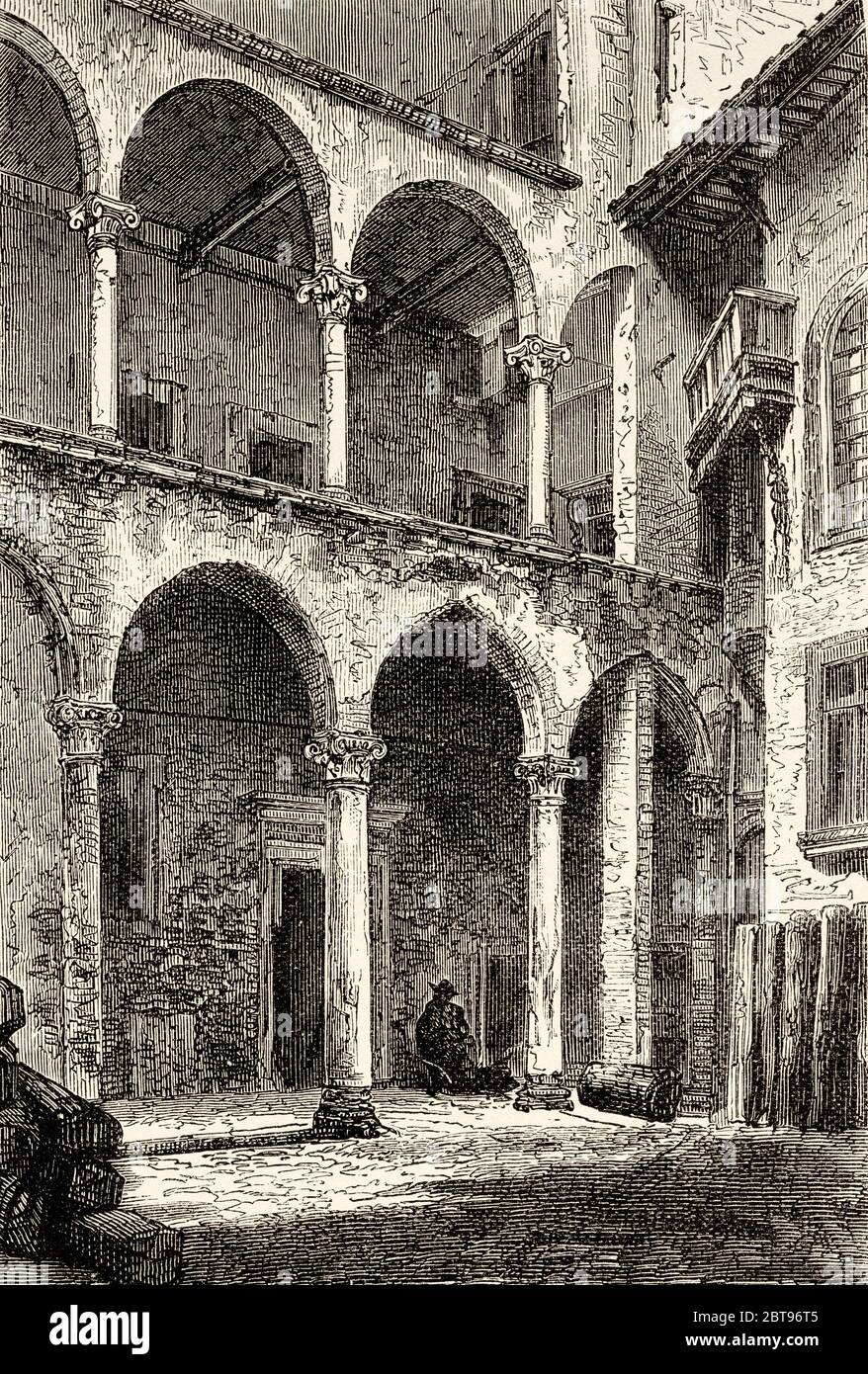 Courtyard of Palazzo Mattei di Giove, Rome. Italy, Europe. Trip to Rome ...