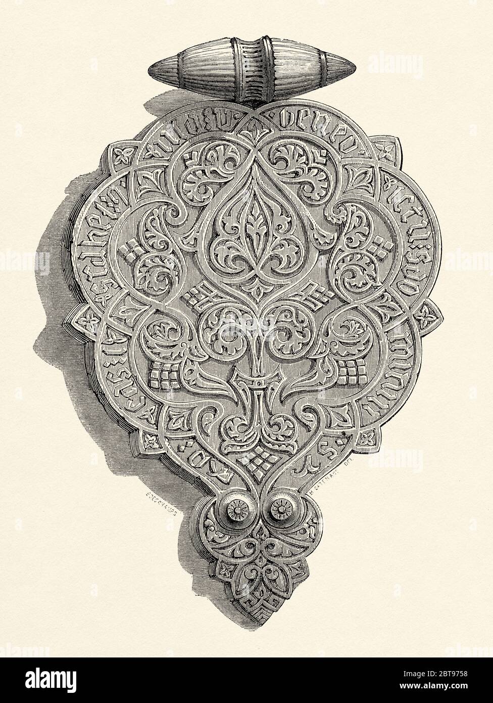 Moorish drawing stonework at Puerta del Perdon, Great Mosque of Cordoba ...