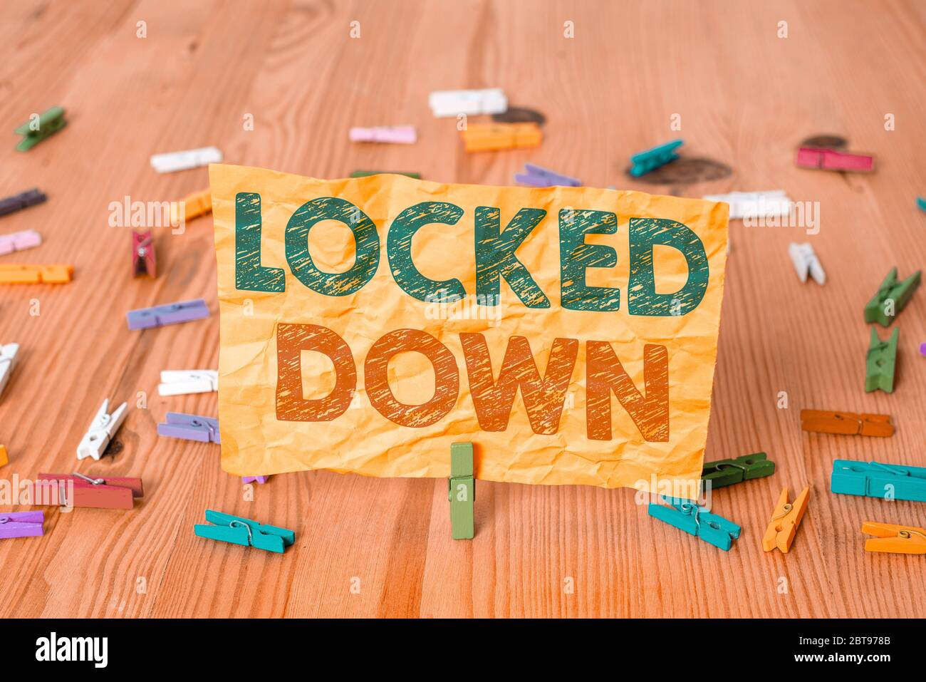 Conceptual hand writing showing Locked Down. Concept meaning emergency ...