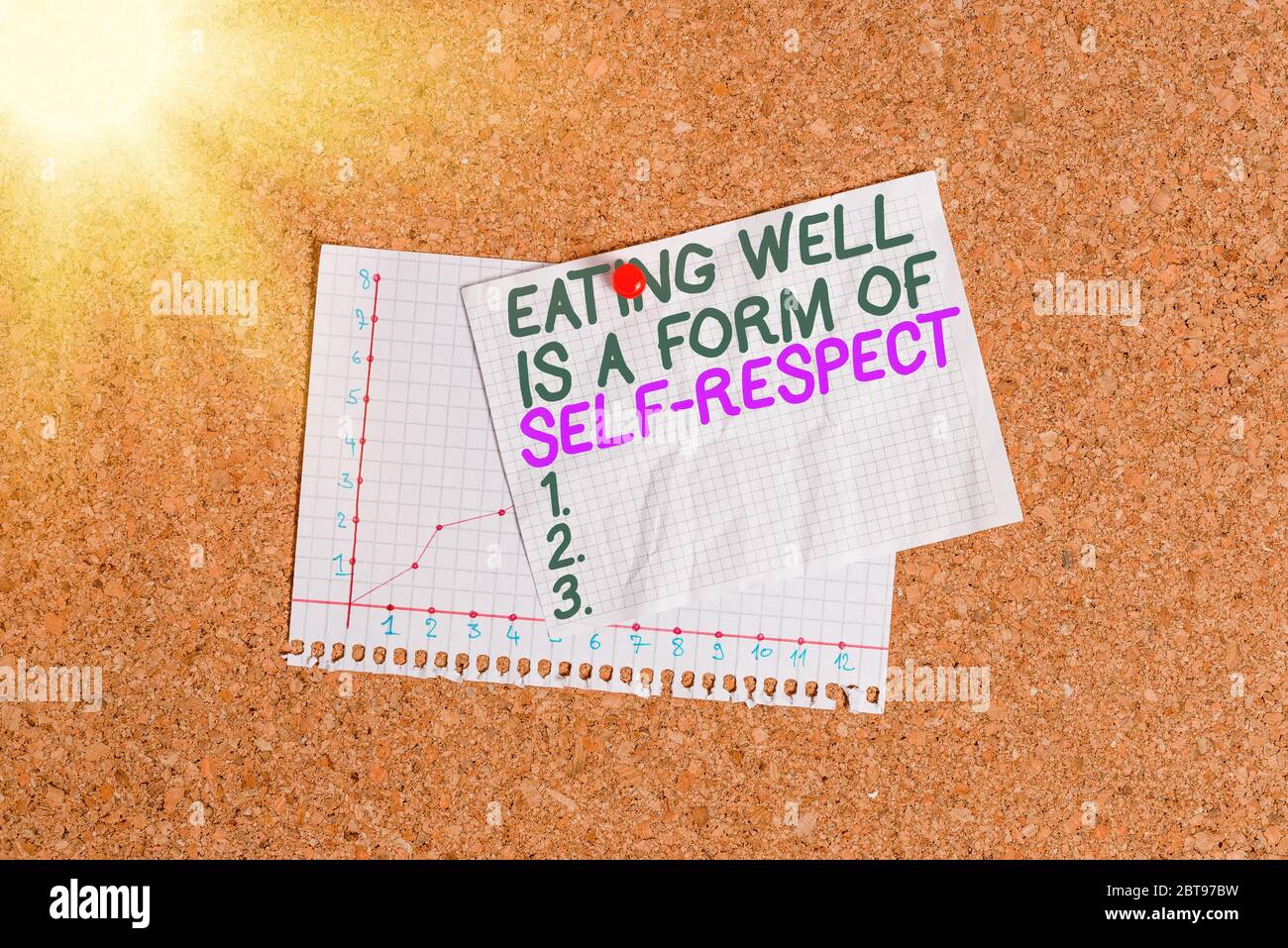 Conceptual hand writing showing Eating Well Is A Form Of Self Respect ...