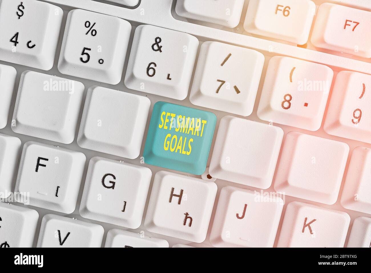 Handwriting text writing Set Smart Goals. Conceptual photo giving ...