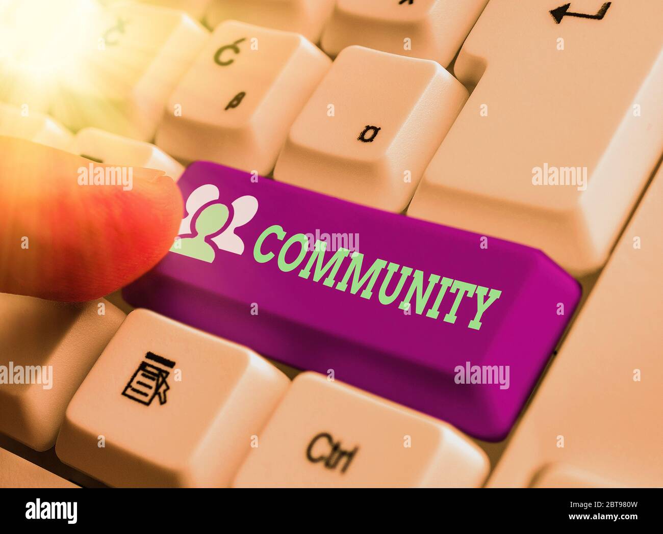 Writing Note Showing Community Business Concept For Specific Population With A Common