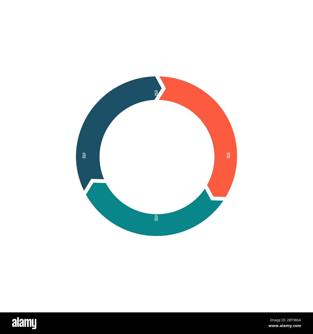 Infographic circle arrows template pie charts with 3 options. Stock ...