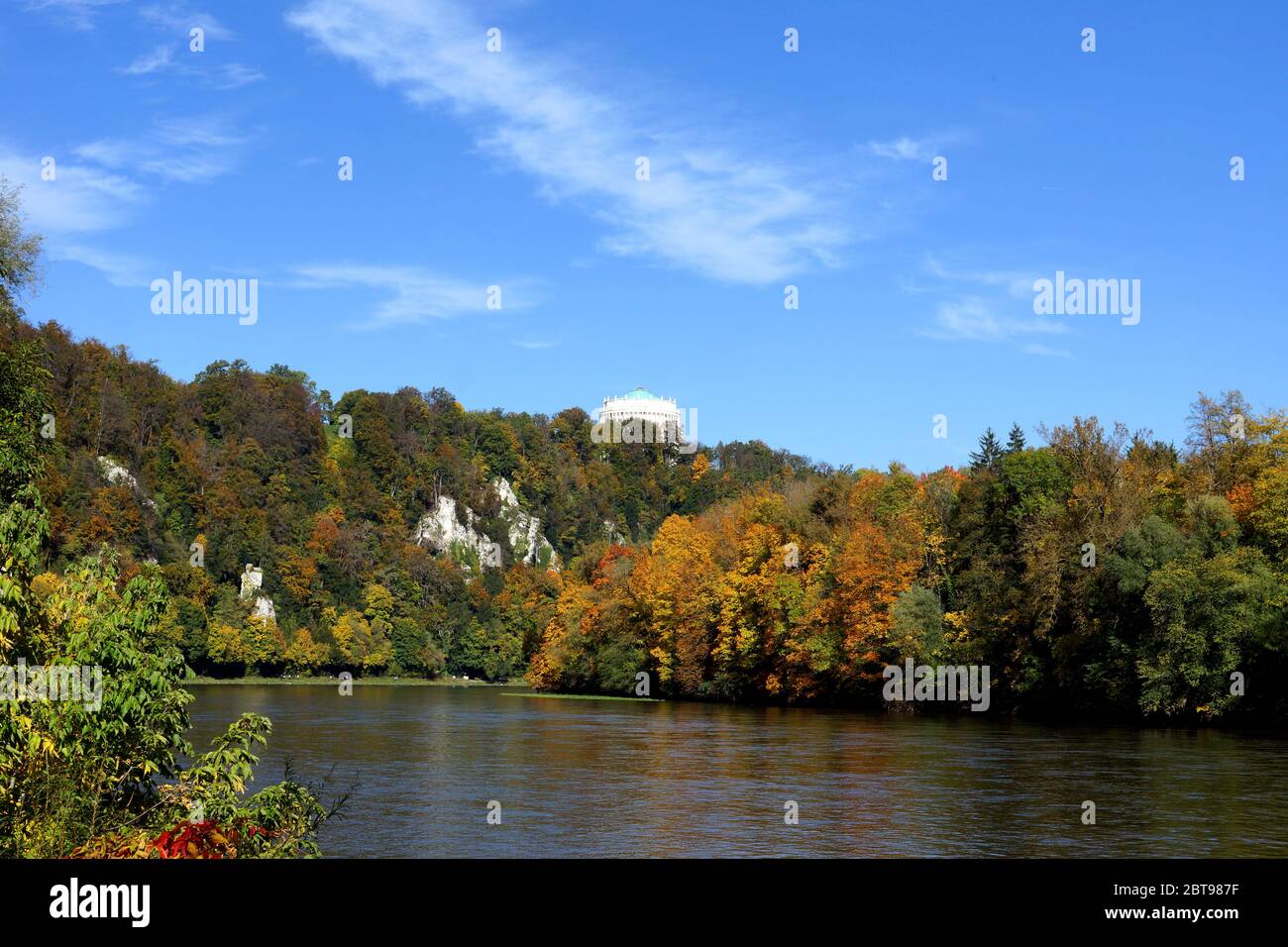 Danube River between Kelheim and Weltenburg during fall Stock Photo - Alamy
