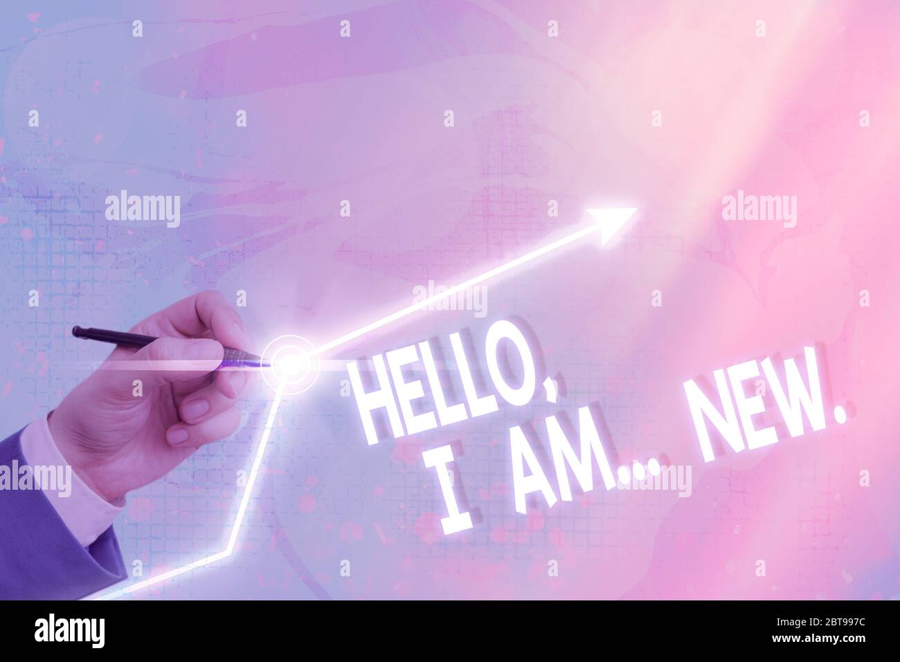 Text sign showing Hello I Am New. Business photo text introducing ...