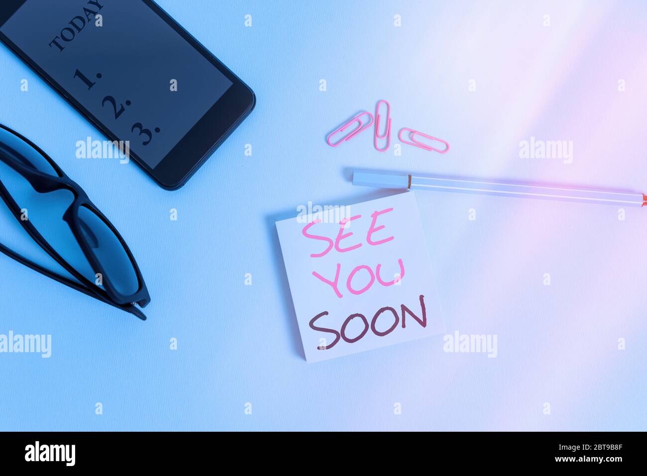 Word writing text See You Soon. Business photo showcasing used for ...