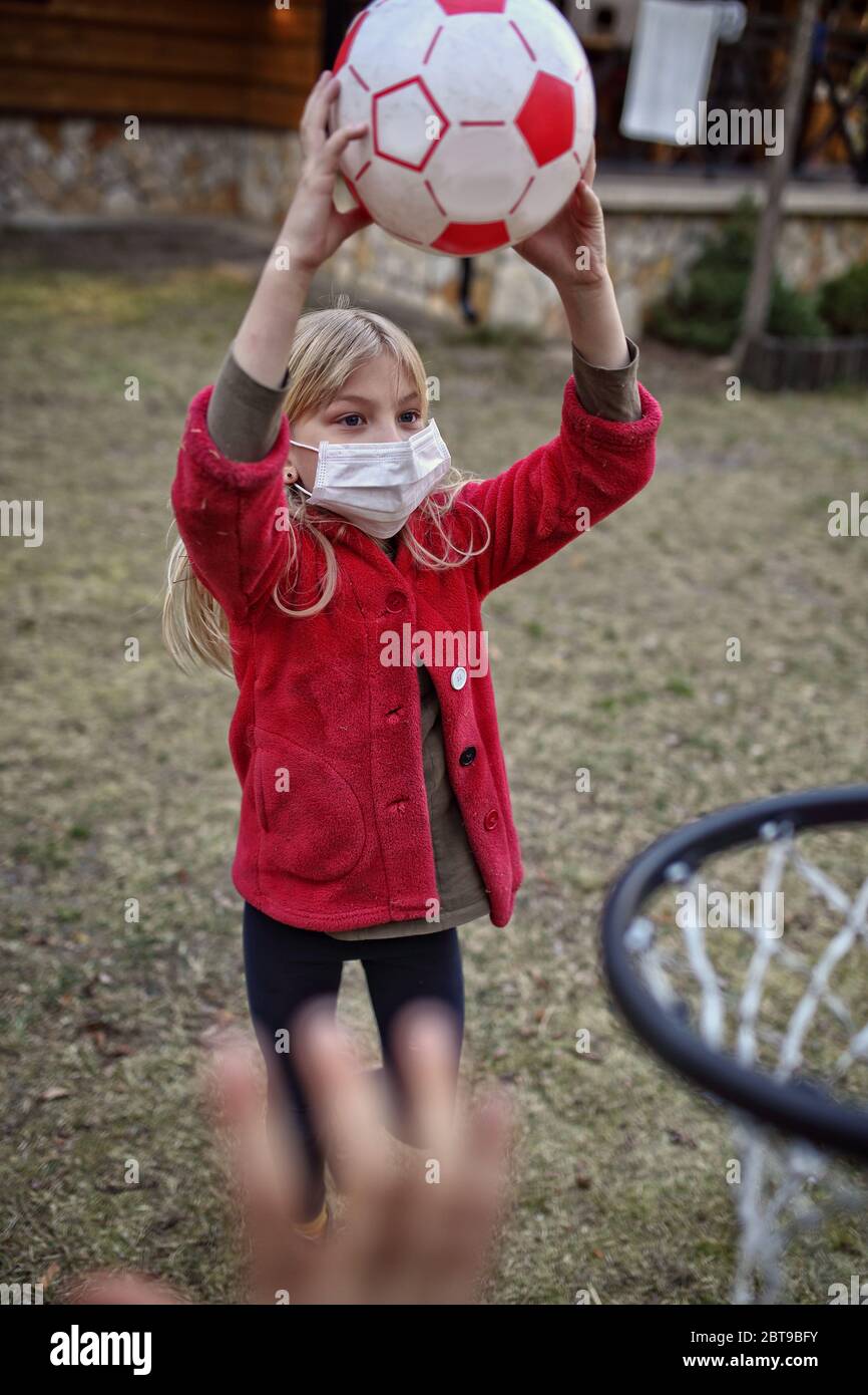 Kids Playing Basketball Outside High Resolution Stock Photography and ...