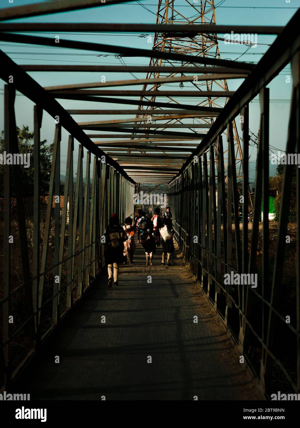 Kids playing on bridge hi-res stock photography and images - Alamy