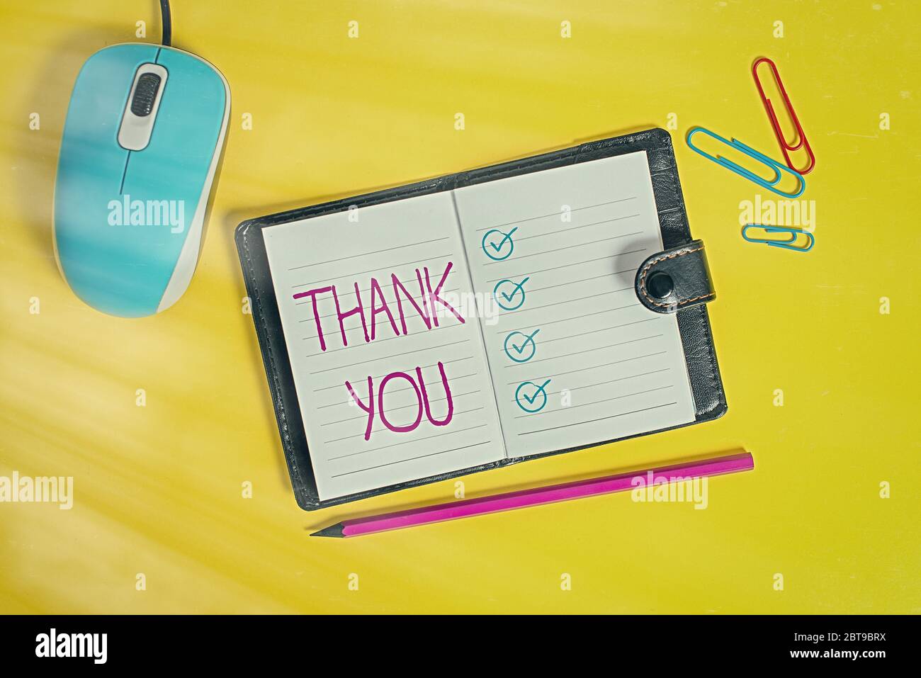 Writing note showing Thank You. Business concept for a polite ...