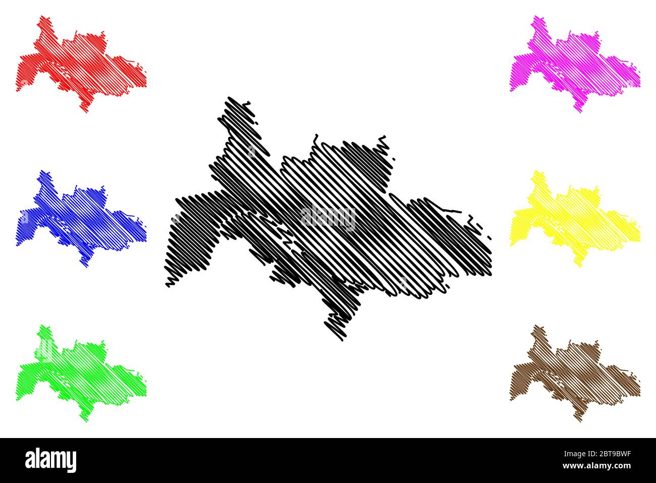 Bila Tserkva City (Ukraine, Kiev Oblast) map vector illustration ...