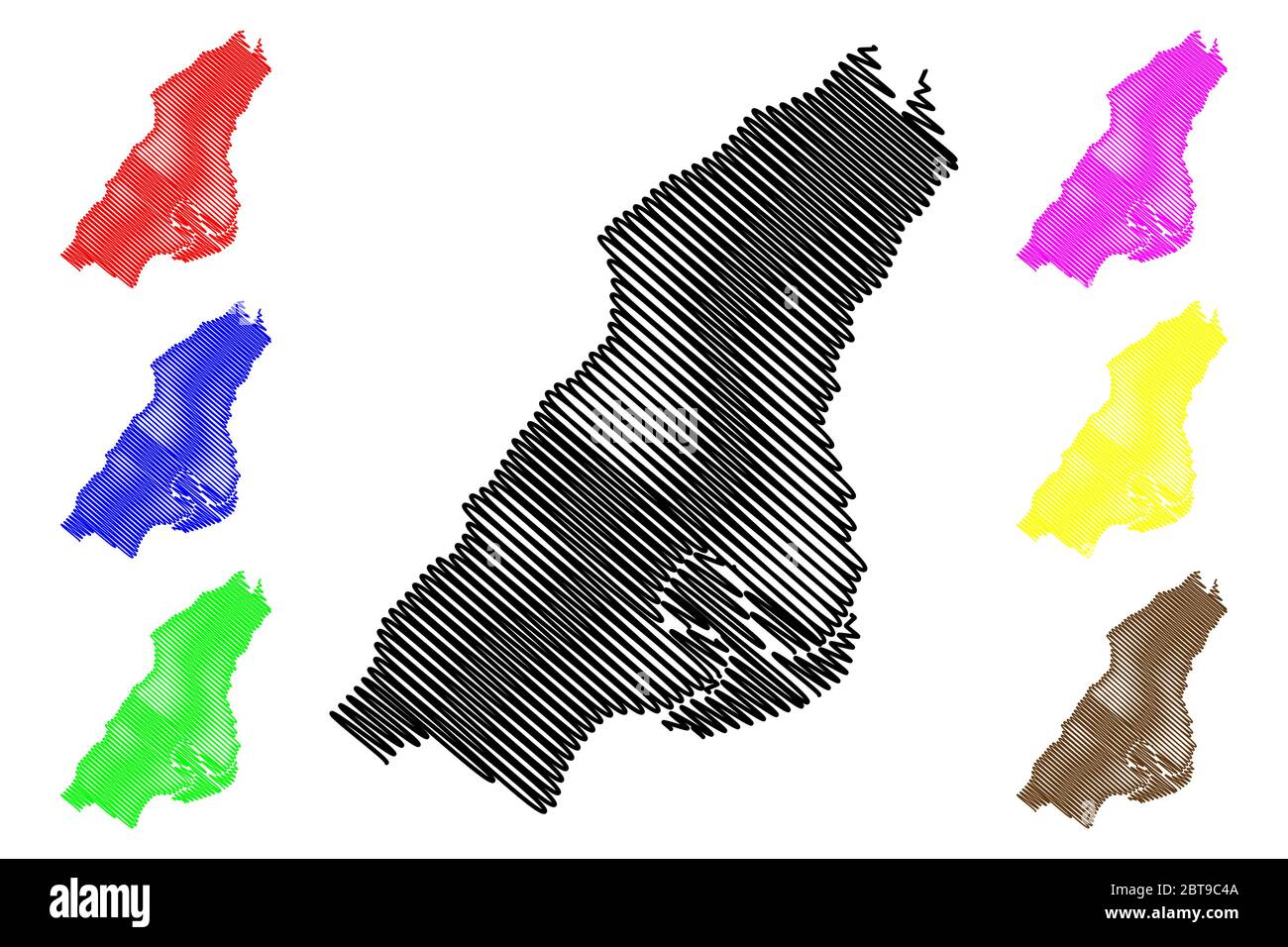 Besancon City (French Republic, France) map vector illustration ...
